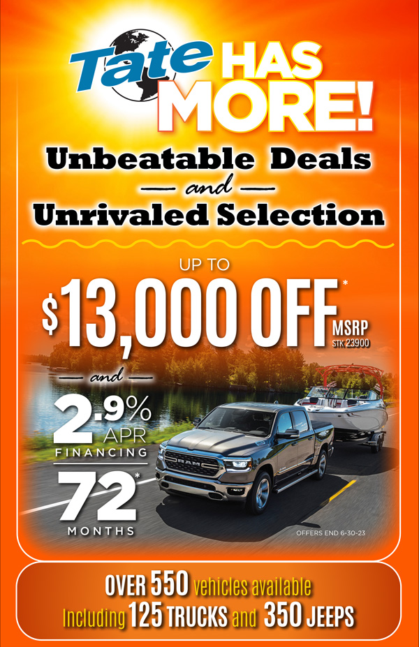 New Vehicle Specials | Tate Chrysler Jeep Dodge Frederick