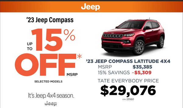 New Vehicle Specials | Tate Chrysler Jeep Dodge Frederick