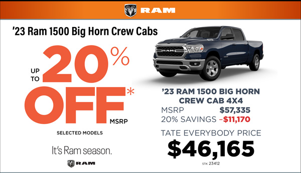 New Vehicle Specials | Tate Chrysler Jeep Dodge Frederick