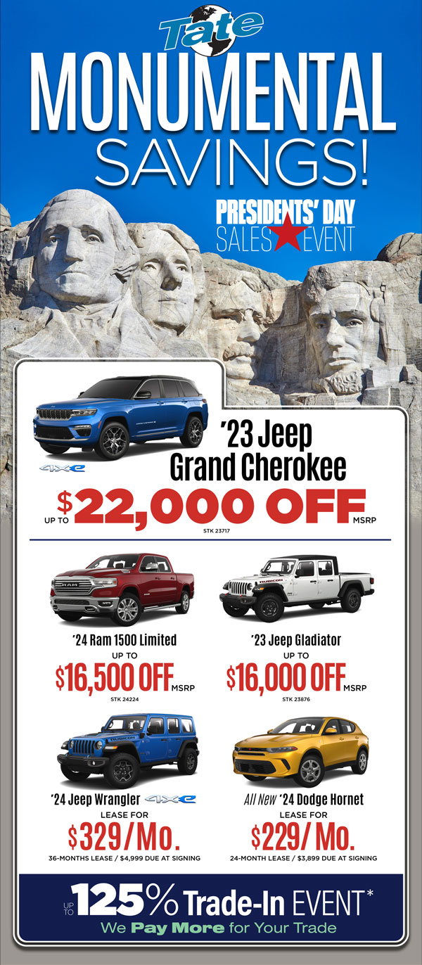 New Vehicle Specials | Tate Chrysler Jeep Dodge Frederick